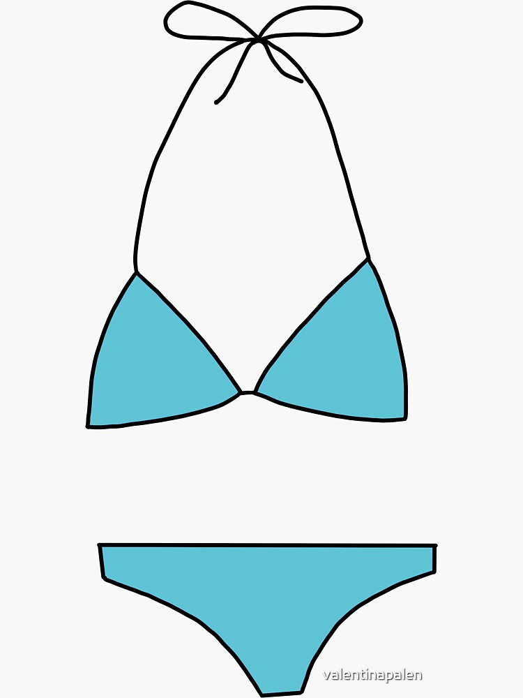 "Blue bathing suit" Sticker for Sale by valentinapalen | Redbubble