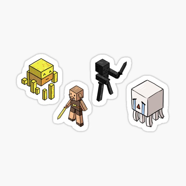 Minecraft Cute Mobs Stickers | Redbubble
