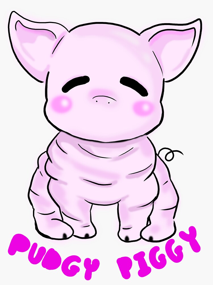 "Pudgy piggy" Sticker for Sale by Onuto | Redbubble