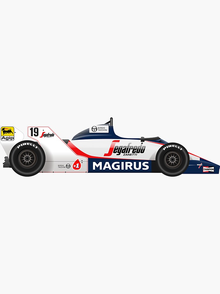 "Toleman Hart 183B - Ayrton Senna" Sticker by burrowheel | Redbubble