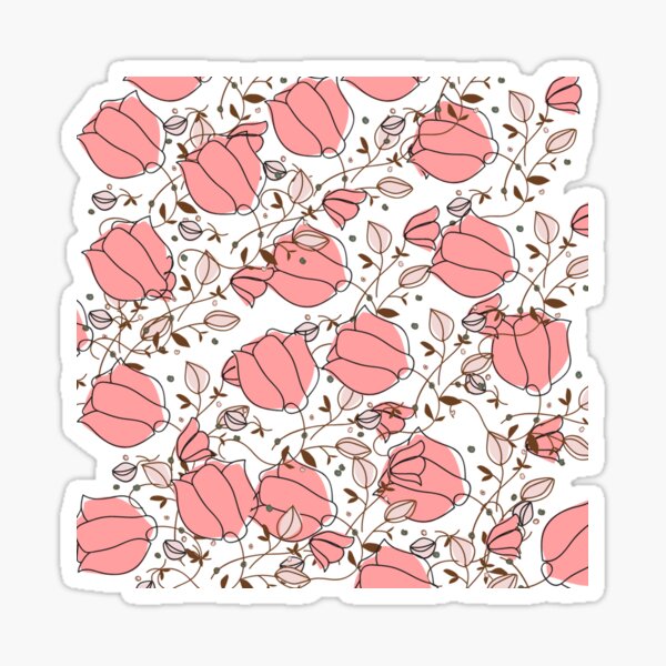 "Pink Flower Design" Sticker for Sale by Chandler07 | Redbubble