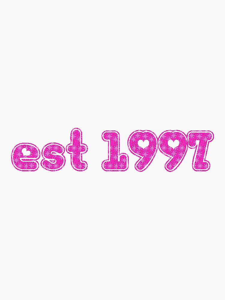 "est 1997 " Sticker for Sale by annielouise16 | Redbubble