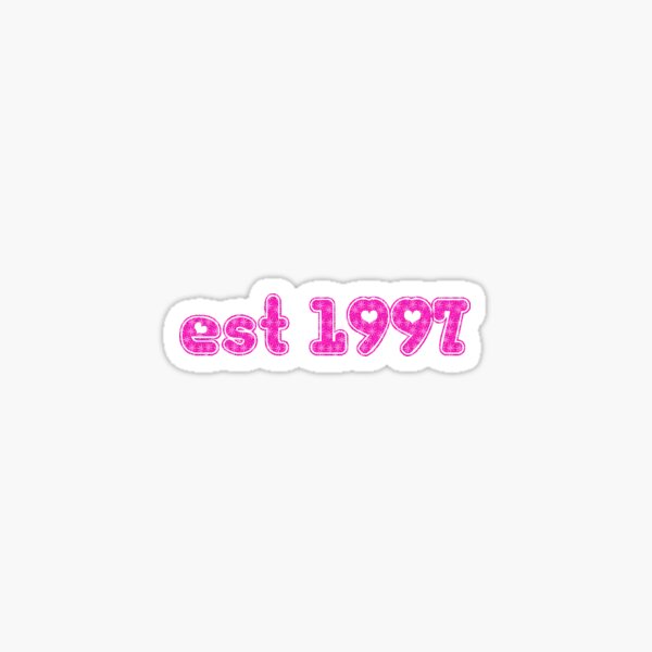 "est 1997 " Sticker for Sale by annielouise16 | Redbubble