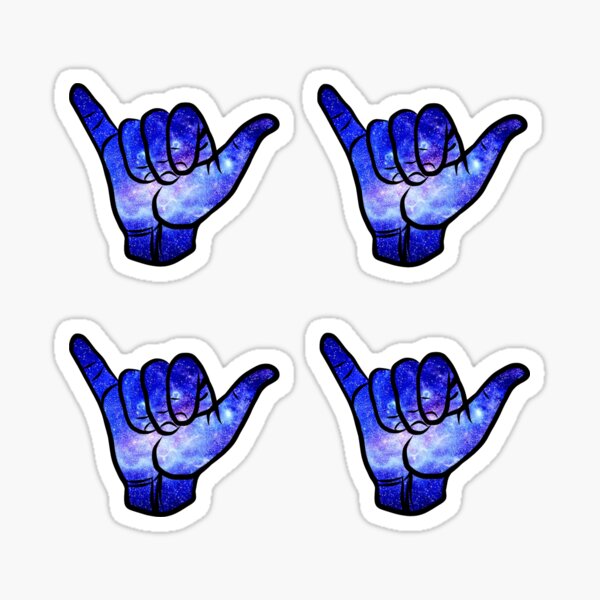"galaxy hand sticker pack" Sticker by phoebebullock | Redbubble