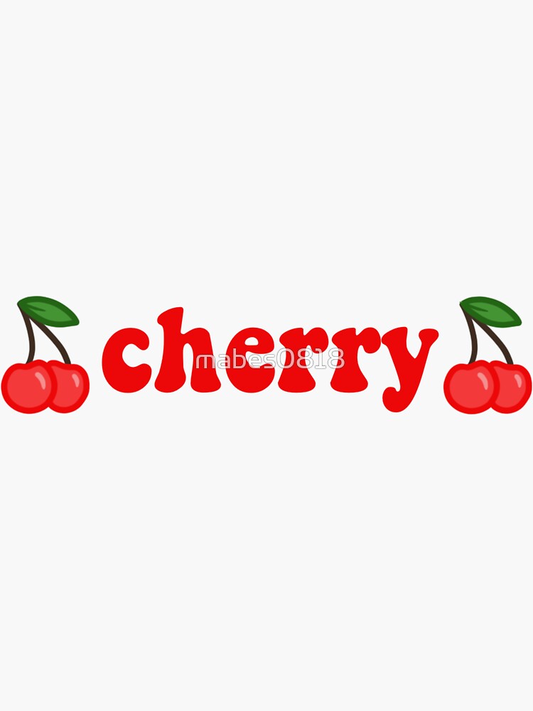 "cherry" Sticker for Sale by mabes0818 | Redbubble