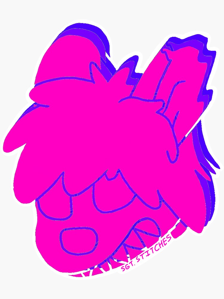 "Sgt. Stitches Kuri Head (Purple Spectrum)" Sticker for Sale by ...