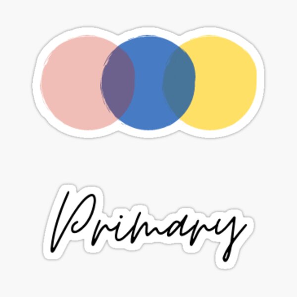 "Primary Colors" Sticker for Sale by ordinaryS | Redbubble