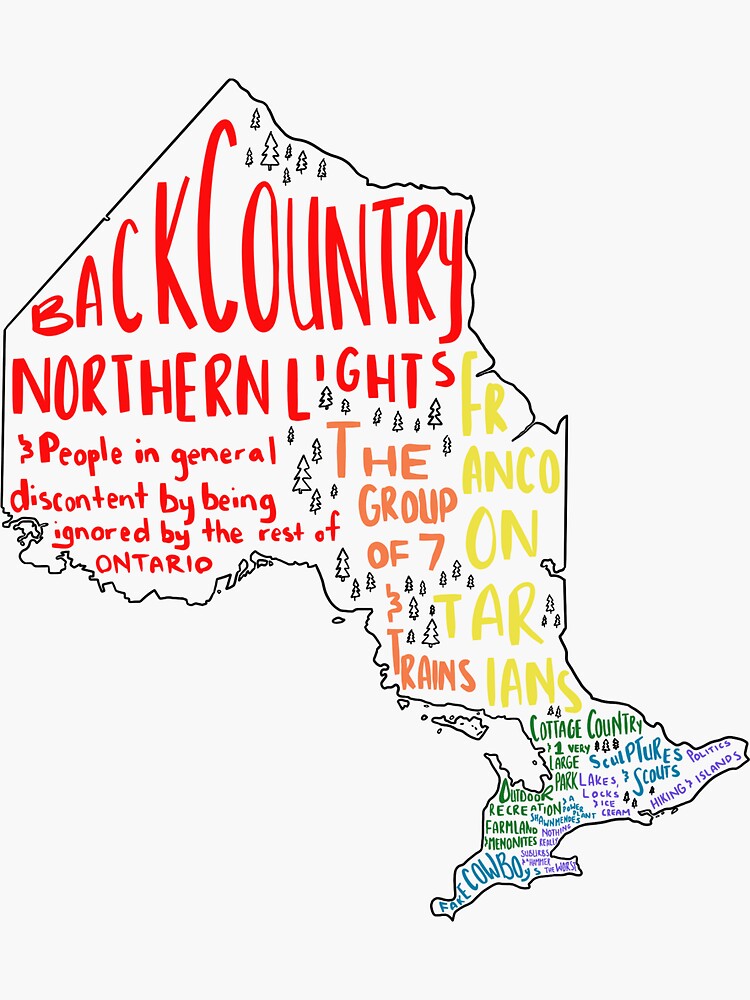 "ONTARIO place map" Sticker by scoit | Redbubble