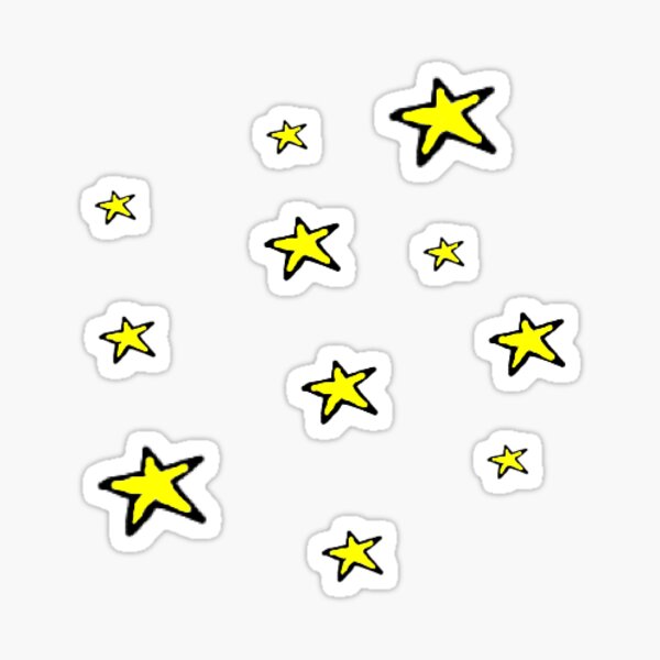"yellow stars sticker pack" Sticker by stickerssbysyd | Redbubble