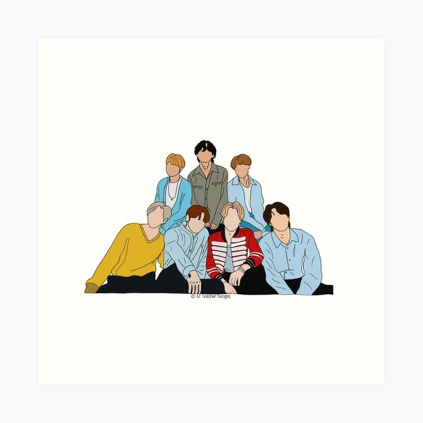 "BTS OT7" Art Print by azteacherdesign | Redbubble