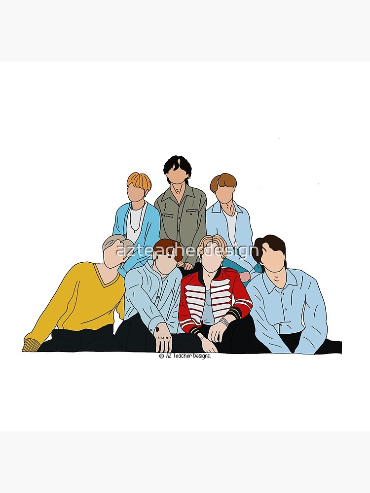 "BTS OT7" Art Print by azteacherdesign | Redbubble