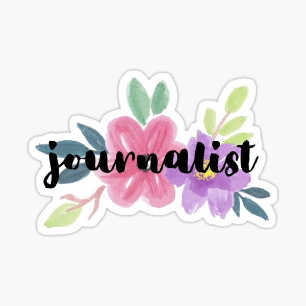 "Floral Journalist" Sticker by annxva | Redbubble