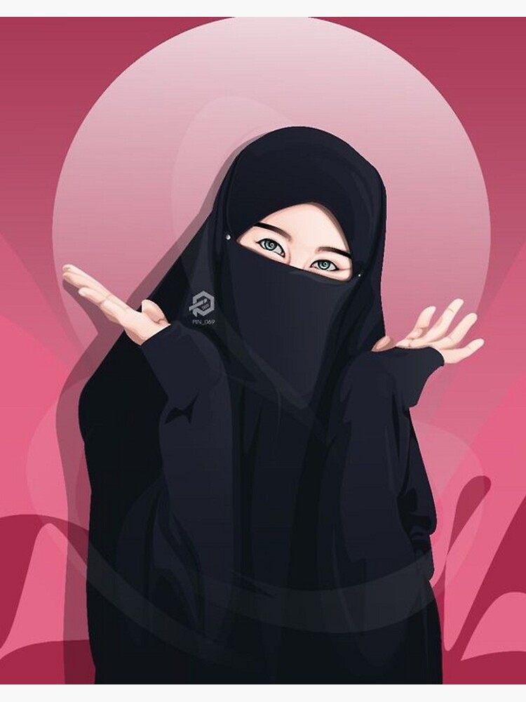 "muslimah cartoon" Art Board Print for Sale by leonkasifa | Redbubble