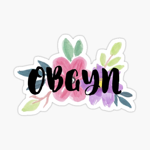 "Floral OBGYN" Sticker for Sale by annxva | Redbubble