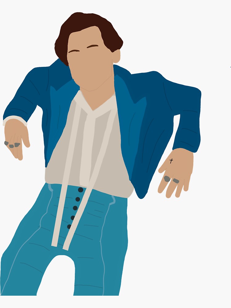 "Harry Styles Blue Suit" Sticker for Sale by ryannikitiadis | Redbubble