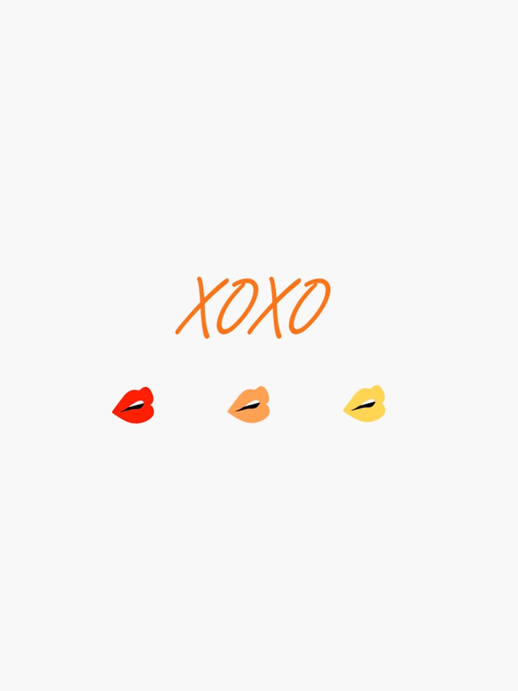"XOXO Sticker Pack- bright colors" Sticker for Sale by adelanicha ...