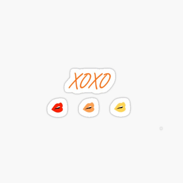 "XOXO Sticker Pack- bright colors" Sticker for Sale by adelanicha ...