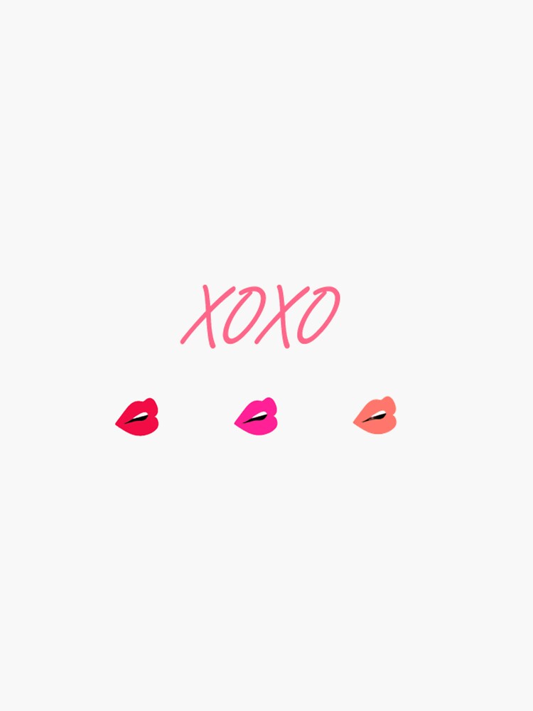 "XOXO Sticker Pack- classic colors" Sticker by adelanicha | Redbubble