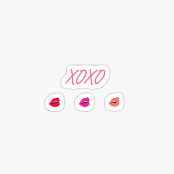 "XOXO Sticker Pack- classic colors" Sticker by adelanicha | Redbubble