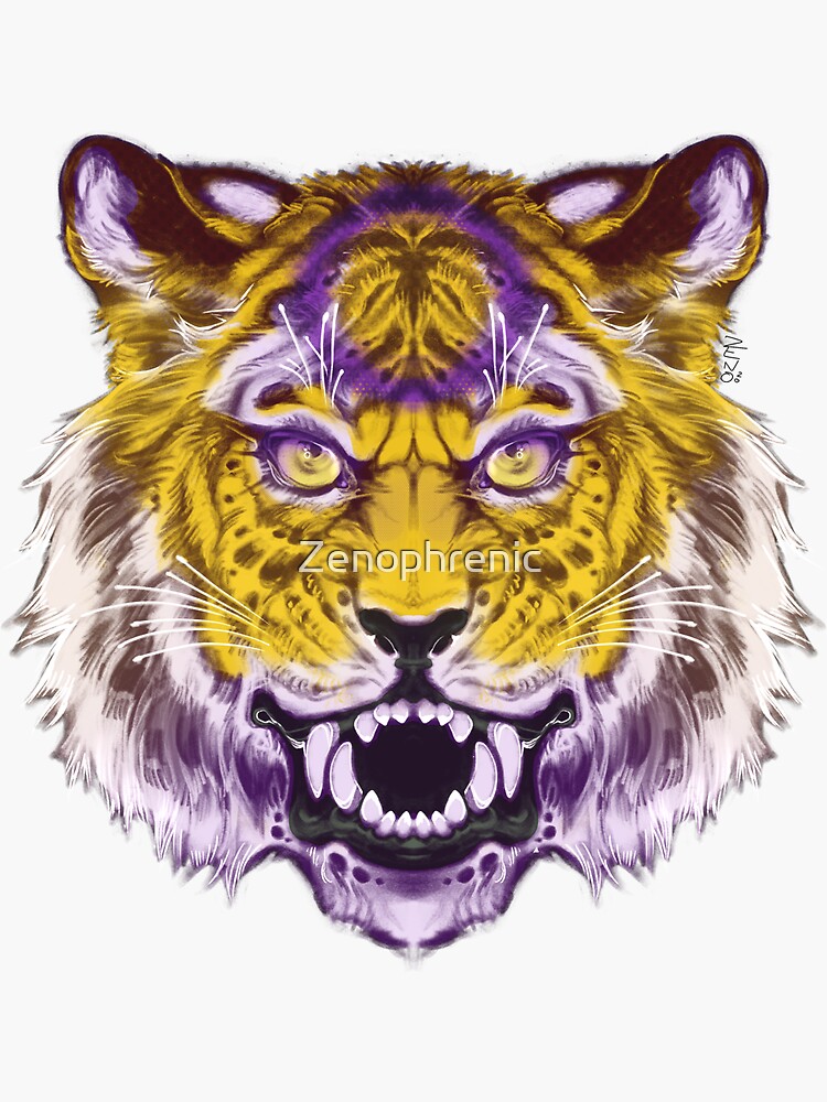 "Tiger Pride - Intersex" Sticker for Sale by Zenophrenic | Redbubble