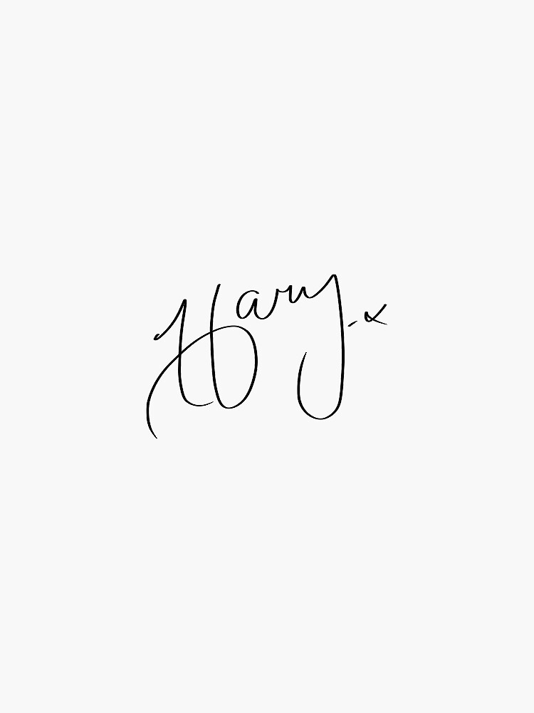 "Harry Styles Autograph" Sticker for Sale by haileylaf | Redbubble