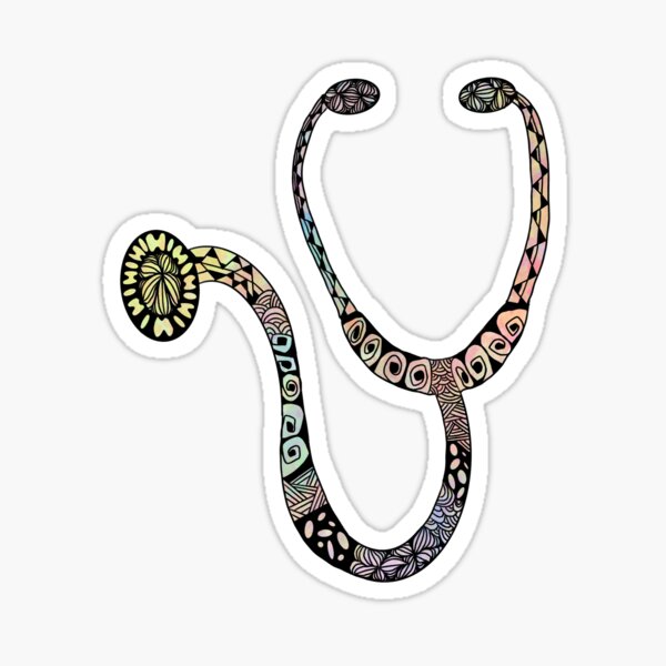 "Stethoscope " Sticker for Sale by mmuffins101 | Redbubble