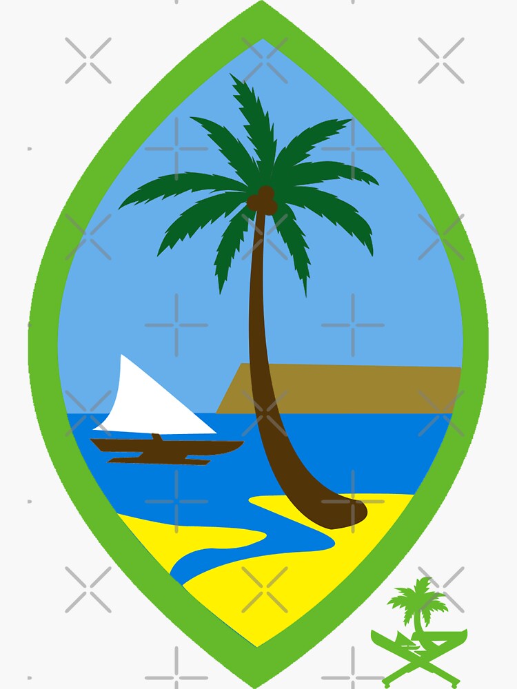 Sticker « GUAM RUN 671 Guahan Seal Flag », par RUN671GUAM | Redbubble