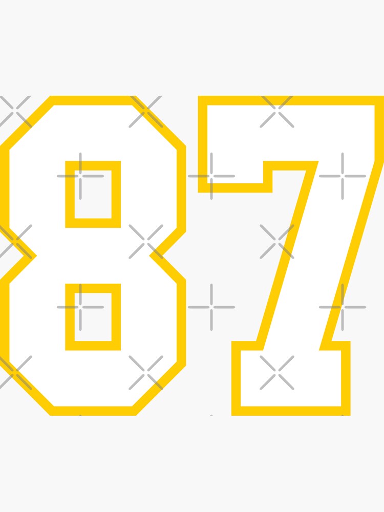 "Eighty-seven White Jersey Number 87" Sticker for Sale by elhefe ...