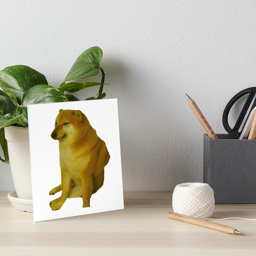 "Sad cheems meme" Art Board Print by fazar8 | Redbubble