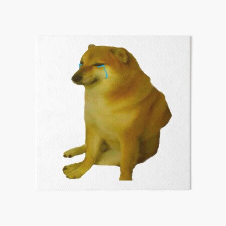 "Sad cheems meme" Art Board Print by fazar8 | Redbubble