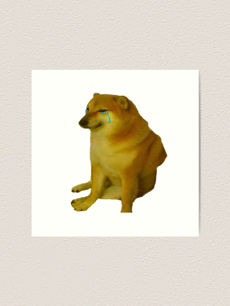 "Sad cheems meme" Art Print for Sale by fazar8 | Redbubble
