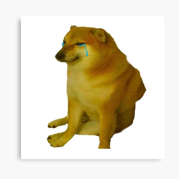 Sad Cheems Wall Art | Redbubble