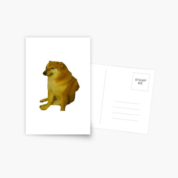 "Sad cheems meme" Postcard by fazar8 | Redbubble