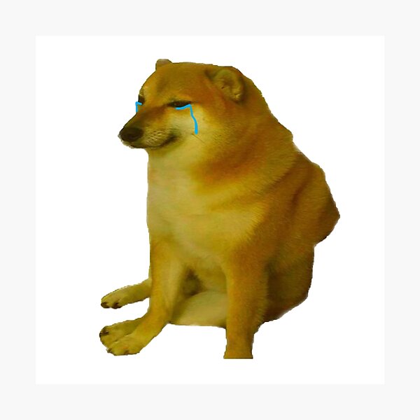 "Sad cheems meme" Photographic Print for Sale by fazar8 | Redbubble