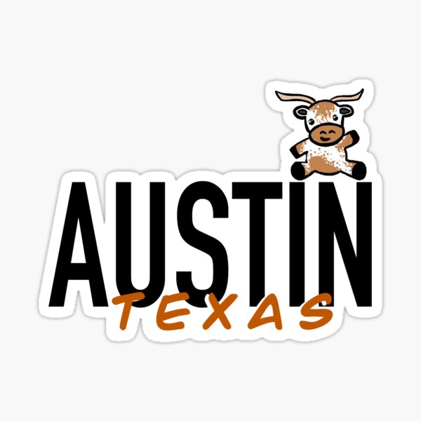 "Austin Texas" Sticker by Chuntao1 | Redbubble