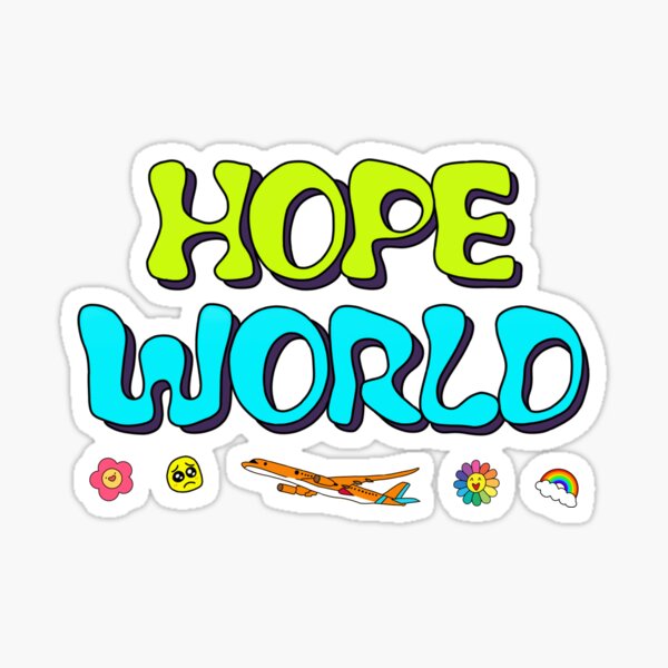 "Hope world " Sticker for Sale by gummieturtle | Redbubble