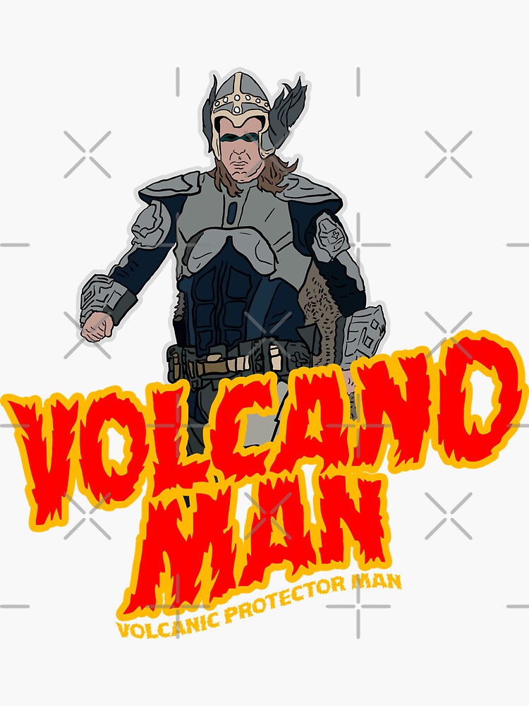 "Volcano Man" Sticker for Sale by boboman13 | Redbubble