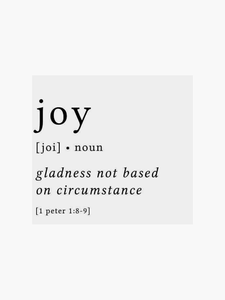 "joy definition aesthetic" Sticker for Sale by ella-ables | Redbubble