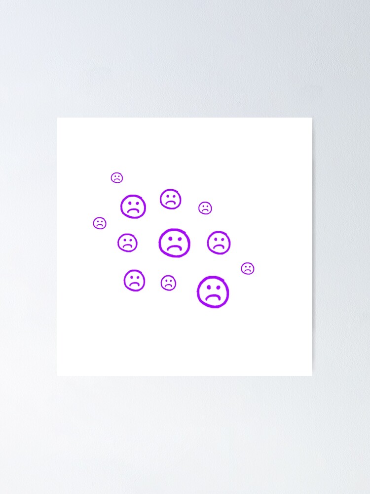 "sad face sticker pack" Poster by ssofiiaa | Redbubble