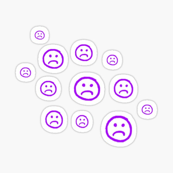 "sad face sticker pack" Sticker by ssofiiaa | Redbubble