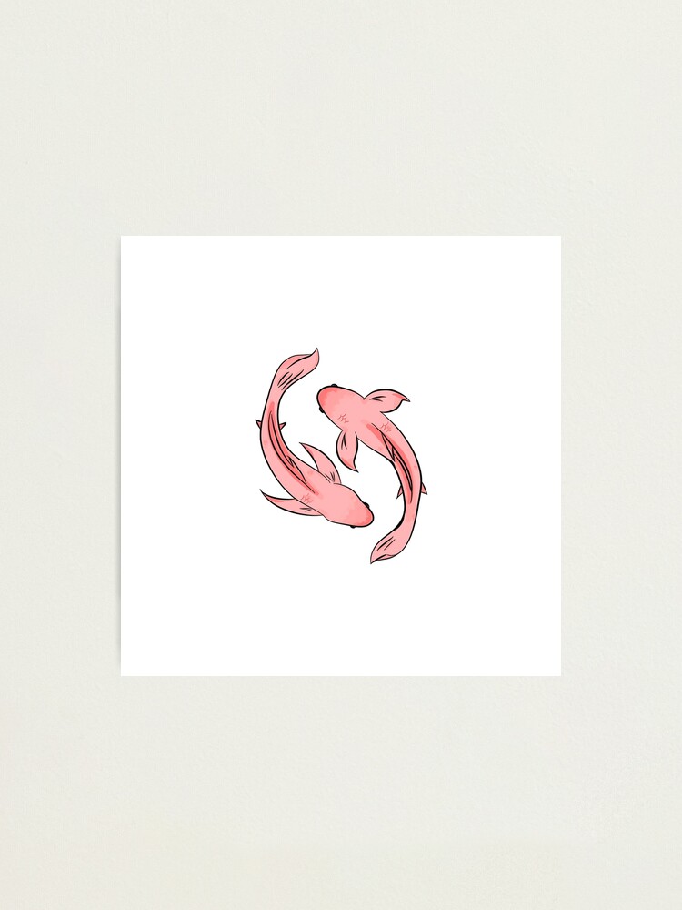 "Small Pink Fish art Pisces astrology" Photographic Print for Sale by ...