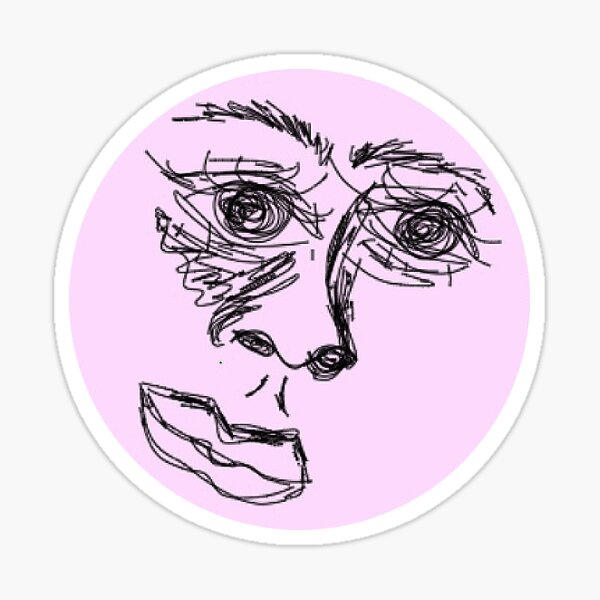 "Pink Face" Sticker by zoozoo445 | Redbubble