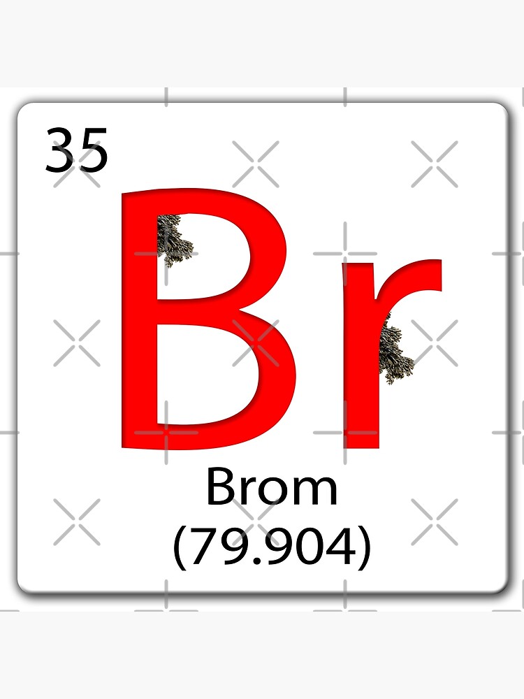 "chemisches Element Fliese Br Brom mit Algen. Brom wurde entdeckt ...