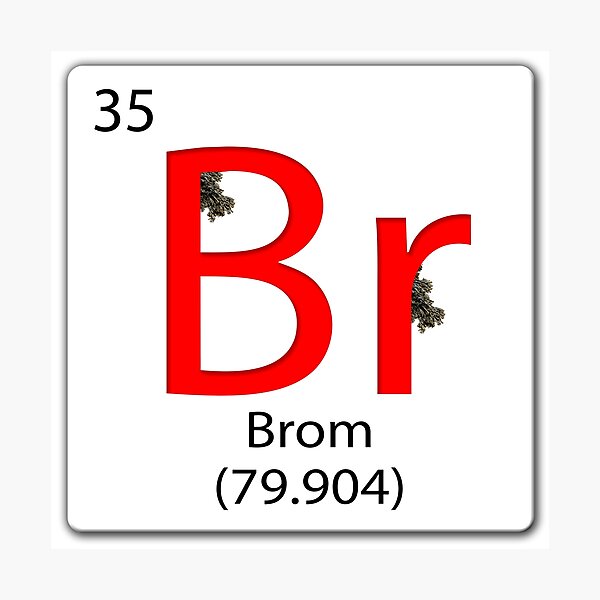 "chemisches Element Fliese Br Brom mit Algen. Brom wurde entdeckt ...