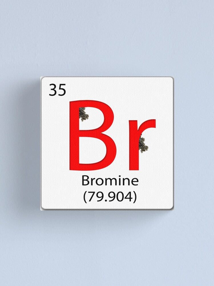 " chemical element tile Br Bromine with seaweed. Bromine was discovered ...