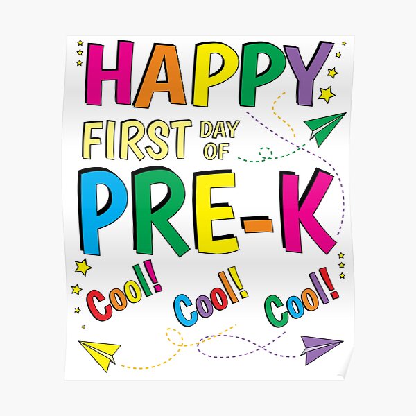 "Pre-K Happy First Day Of School Preschool Team" Poster for Sale by ...