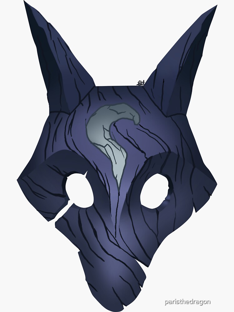"wolf's mask" Sticker for Sale by paristhedragon | Redbubble