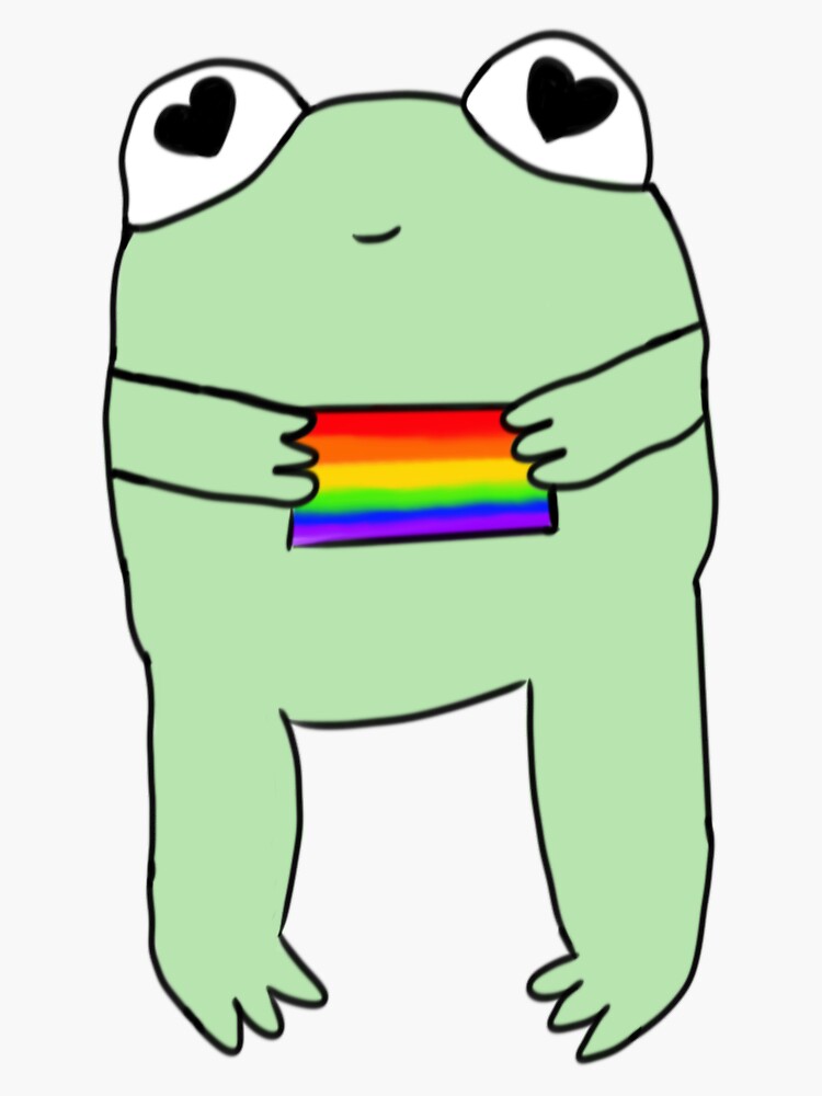 "Lgbt frog" Sticker for Sale by Rens-art | Redbubble