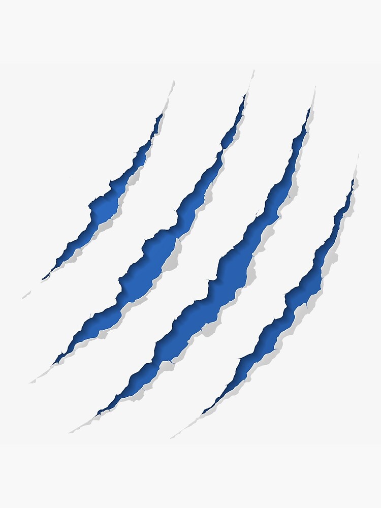 "Blue Claw Scratch" Art Board Print for Sale by MechaJames | Redbubble