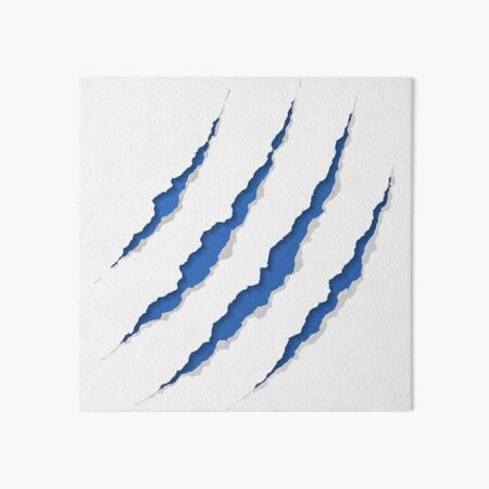 "Blue Claw Scratch" Art Board Print for Sale by MechaJames | Redbubble